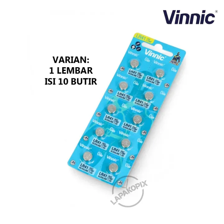 Baterai LR41 Vinnic Original Batre L736F AG3 Batu Battery Termometer Anak Asli 1.5V | Lazada ...
