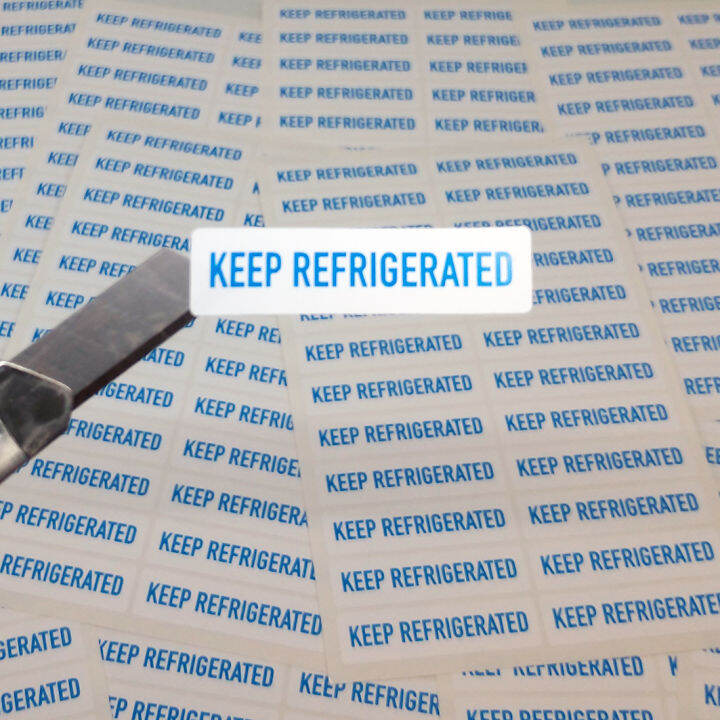 Sticker Keep Refrigerated Stiker Label Vinyl Simpan di Kulkas 4 x 1cm ...