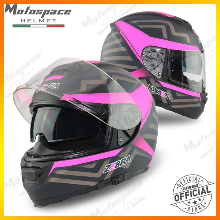 Motospace ZEBRA 715 #2 Helmet Motorcycle Full Face Helmets Dual Visor ...