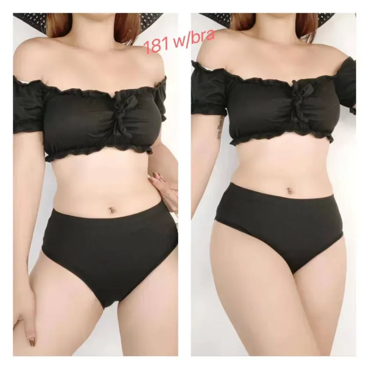 Coolstyle 2 Piece Off Shoulder Top and panty-short Terno Swimsuit | Lazada PH