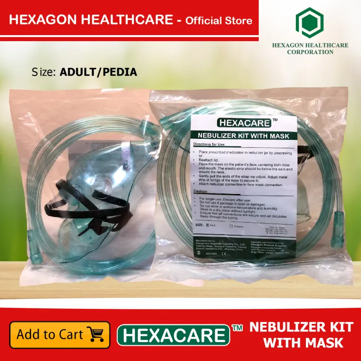 NEB01L - Nebulizer Kit w/ Mask (HEXACARE) Adult Size | Lazada PH