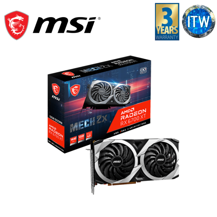 MSI Radeon™ RX 6700 XT MECH 2X 12G OC 912-V398-002 | Lazada PH