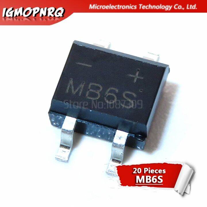 20ชิ้น MB6M MB6S MB10S MB10M MB6F 0.5A 600V เฟสเดียวหลอดเร็กติไฟเออร์ ...