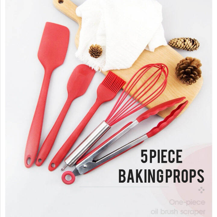 5IN1 Silicone Baking Props Kitchen Utensils Set For Baking For Cooking ...