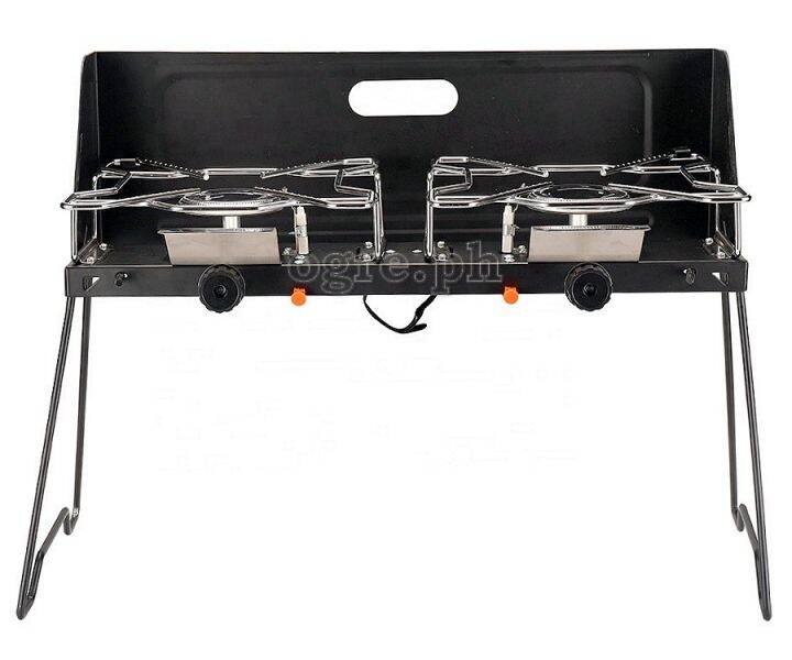 Portable 2-Burner Butane Stove with Folding Lid and Stand | Lazada PH