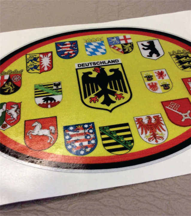 euro sticker 10 cities German by eurodecals 3M reflective sticker ...