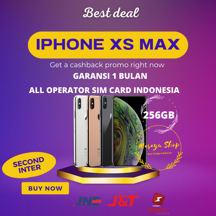 Apple iPhone XS Max 256Gb Ex inter Second Bekas Original | Lazada Indonesia