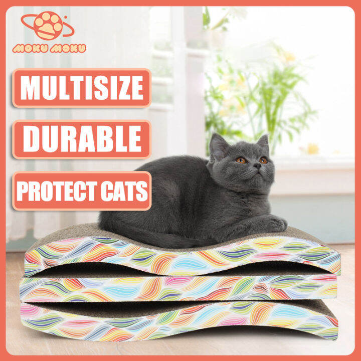Cat scratch board kitten Scratching Cardboard High-density Corrugated ...