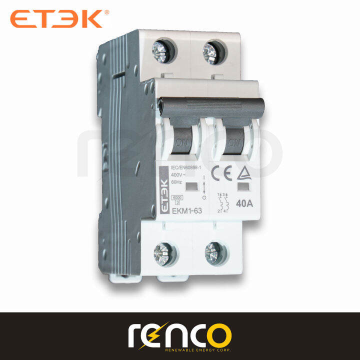 ETEK AC | DC Mini Circuit Breaker (MCB) (4A / 6A / 10A / 16A / 20A / 25A / 32A / 40A / 50A / 63A ...