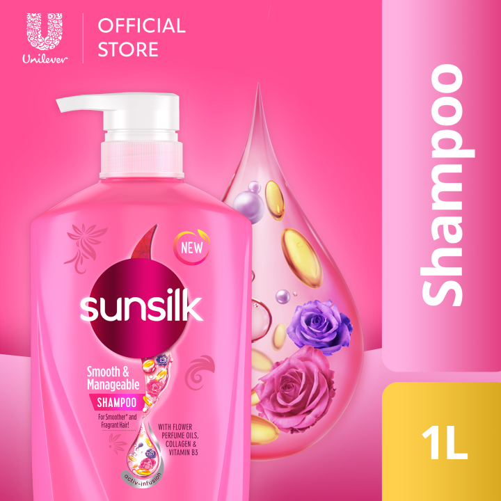 NEW Sunsilk Pink Smooth & Manageable 1L | Lazada PH