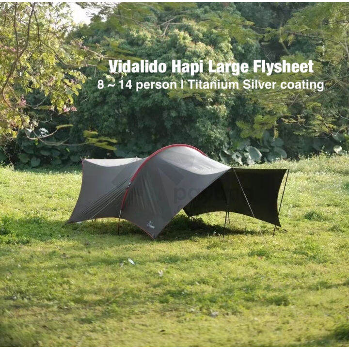 VIDALIDO Hapi Tarp 8 to 14 person Large Habi Flysheet Light-shielding ...