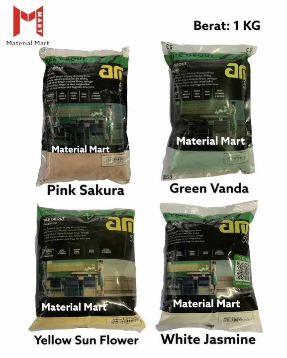 AM53 Semen Nat Keramik 1 KG ASLI | Pengisi Nat AM 53 | Semen Keramik ...