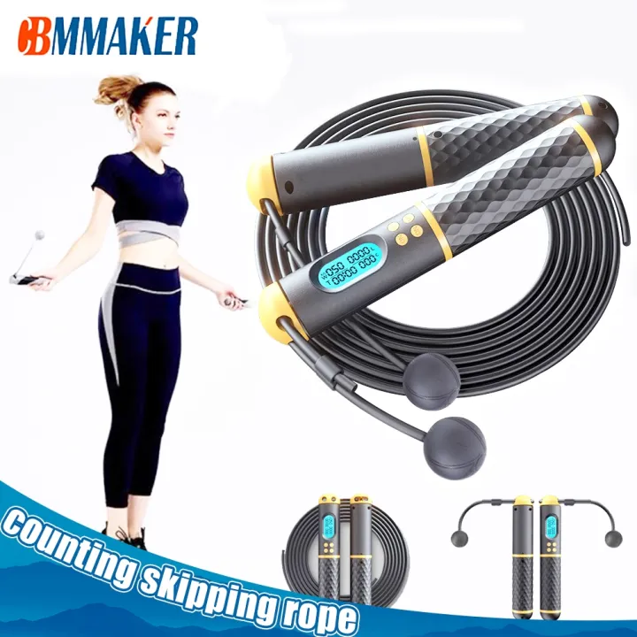 Weight Loss Skipping Rope Counter Speed Digital Adjustable Sport Gym ...