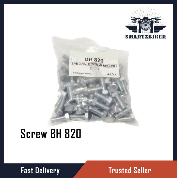 BH820 skru saiz 12 ikat bawah stand kaki FOOTREST FRONT STEP BAR SCREW ...