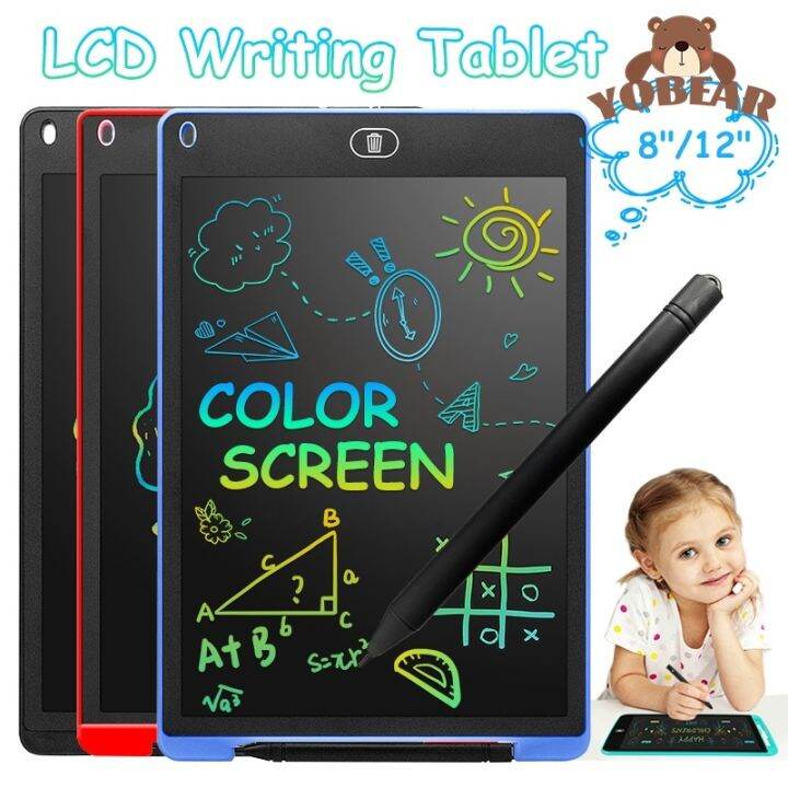 【COD】yumushi284 12 Inch LCD Writing Tablet Colors Digital Drawing ...