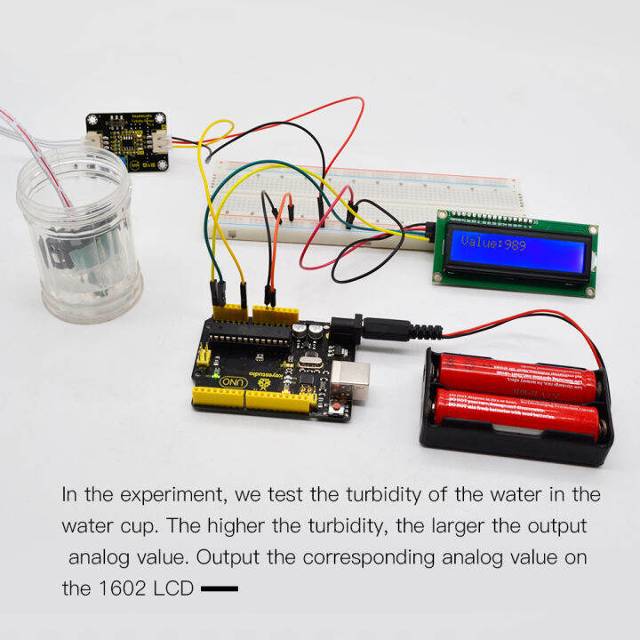 Keyestudio Turbidity Sensor V1.0 With Wires for Arduino Water Testing ...