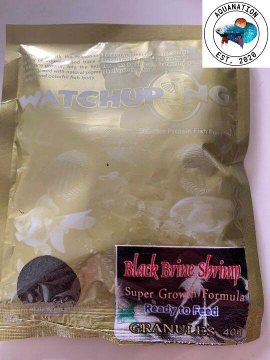 Watchupong Black Brine Shrimp Granules (BBS Granules) 40g Fish Food ...