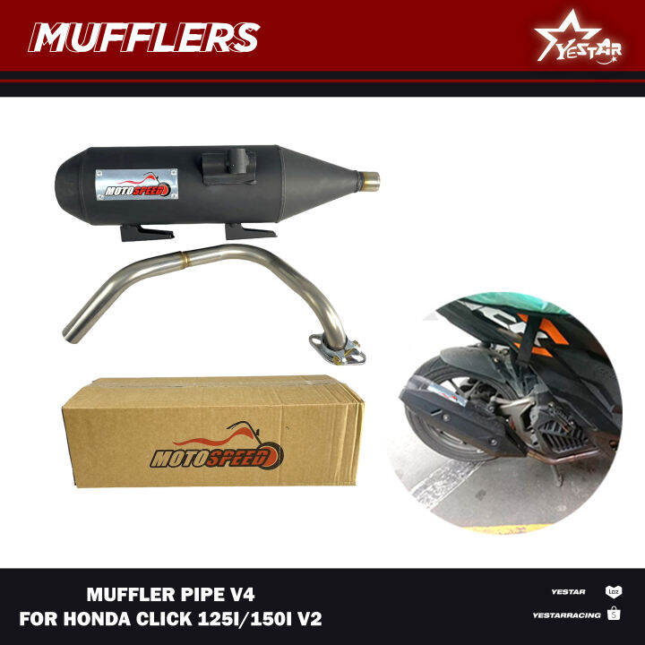 Yestar Honda Click V2 125i 150i TRC Muffler Pipe Full Exhaust System ...