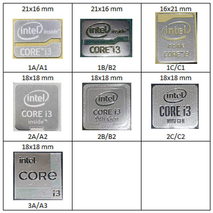 Stiker Logo Intel Core i3 logam | Lazada Indonesia