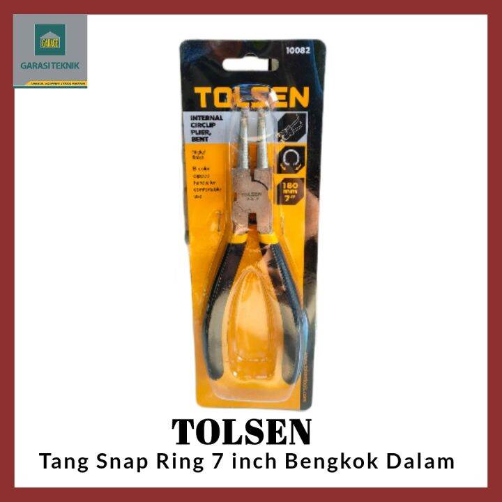 Tang Snap Ring 7 Inch Bengkok - Tang Lingkar Dalam TOLSEN 10082 ...