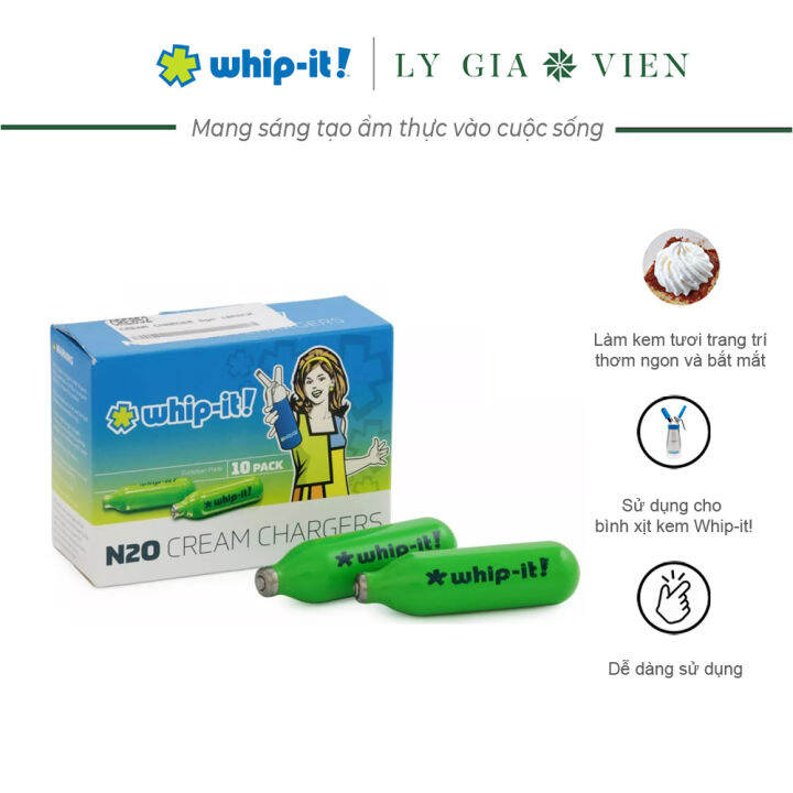 Hộp 10 Viên Gas N2O Whip-it! - Gas Làm Kem Cho Bình Xịt Kem Tươi ...