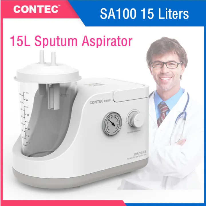 CONTEC NEW SA100 เครื่องดูดเสมหะแบบพกพา เครื่องดูดแรงดันลบ 15 ลิตร ...