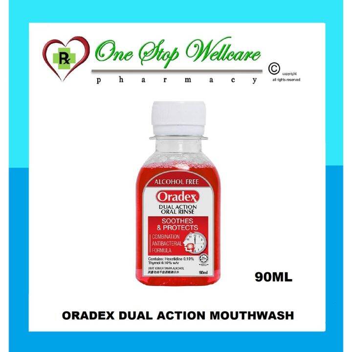 ORADEX MOUTHWASH DUAL ACTION ORAL RINSE 90ML (EXP:02/2026) | Lazada