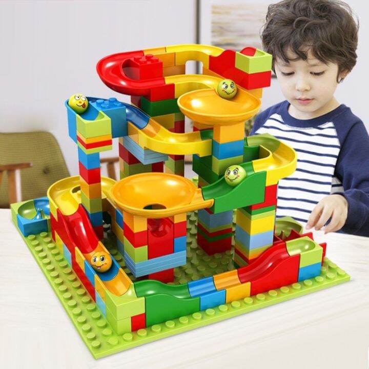 FUNToy Marble Race Run 168pcs Bulding Blocks Balok Susun Track Slide ...
