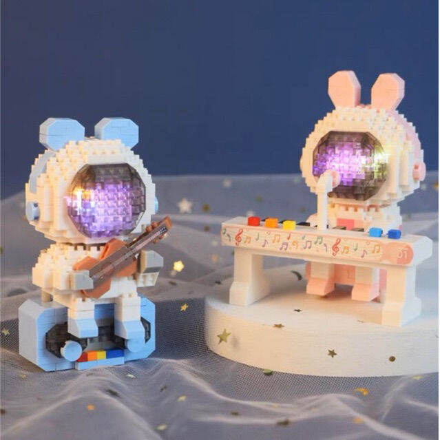 Led Nasa Astronaut music building blocks 发光宇航员 新品吉他宇航员 微小颗粒 ...