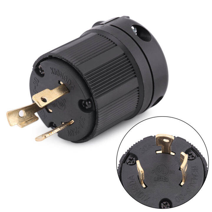 L6-30P Twist Lock Electrical Plug, 30A 250V Plug Connector, Plug ...