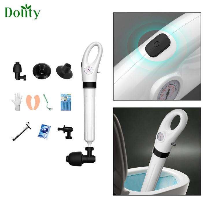 Dolity High Pressure Toilet Plunger Kit Air Drain Blaster Kit for Bathtub Home | Lazada PH