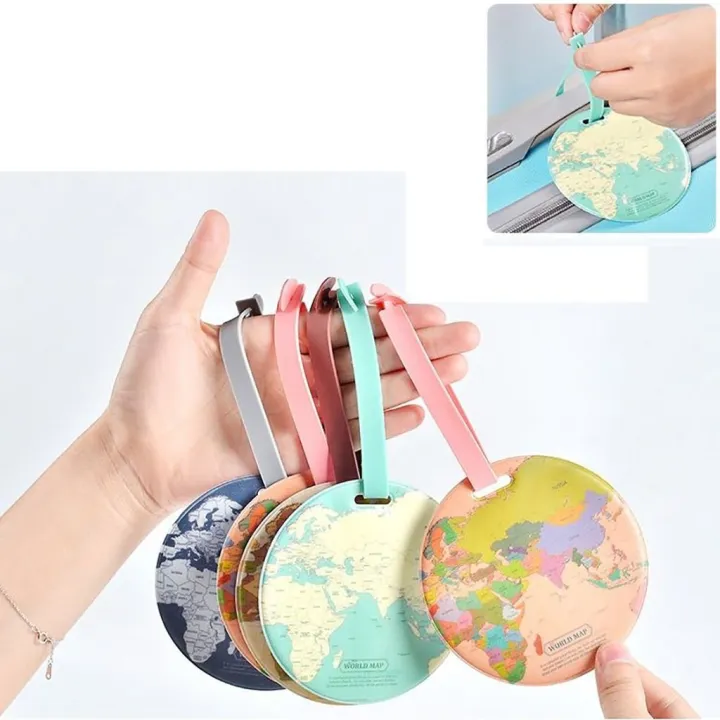 CRNGW Easy Identify for Bag, Suitcase PVC Material Creative World Map ...