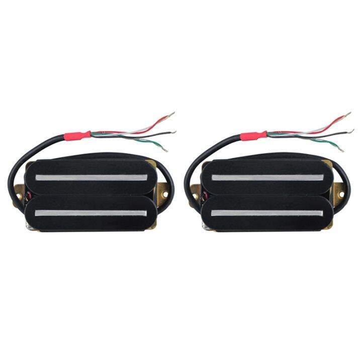 2X High Output Pickup Dual Hot Rail Humbucker Pickups Ceramic Electric ...