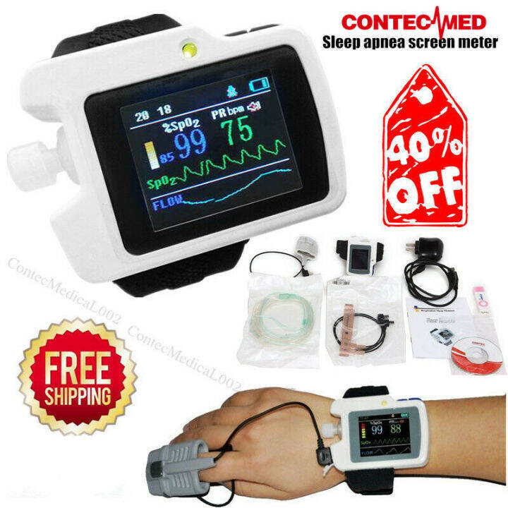 Contecmed Rs01 Sleep Apnea Screen Meter Spo2pulse Rate Pulse Oximeter Respiration Sleep Monitor