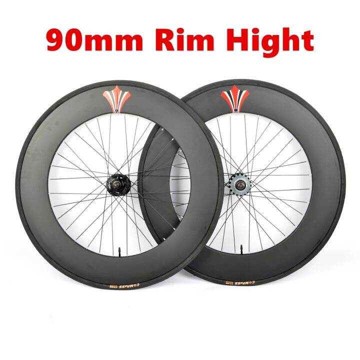 【Genuine original】 Fixed Gear Wheelset 90Mm Rim Hight Aluminum Alloy ...