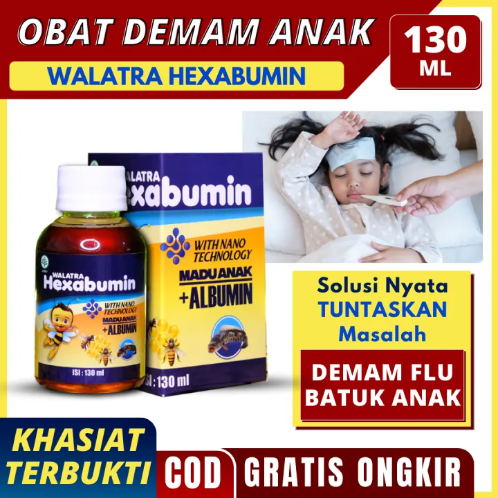 HEXABUMIN Madu Albumin Obat Demam Bayi Anak Usia 1 2 3 4 5 Tahun Hingga 12 Tahun - Obat Demam ...