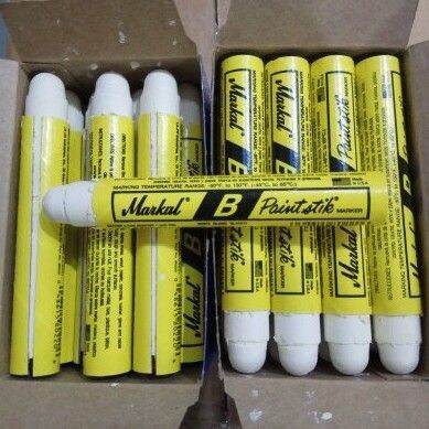 Paint Stick Markal B 12Pc- Marker Penanda Logam Pipa Kaca Karet - Putih ...