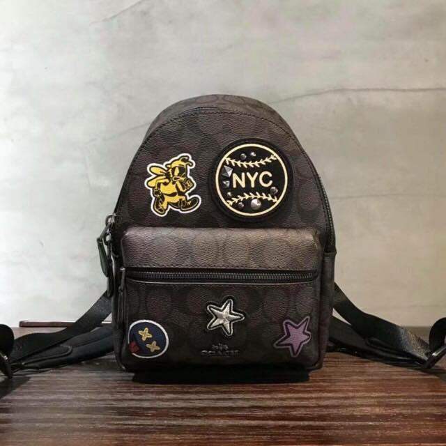 Coach F20909 Badge Doodle Mini Backpack Black | Lazada PH