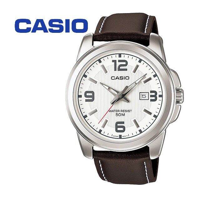 Casio Leather Strap Luxury Men Watch MTP-1314L-7A | Lazada