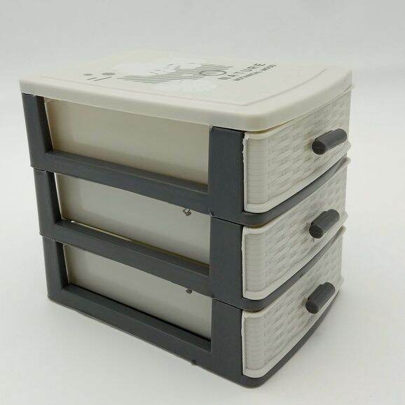 Mini Desktop Storage Box 4--Layers Storage Box Plastic Drawer Dura box ...