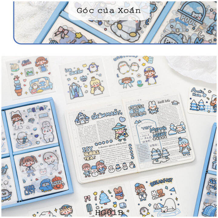 Set 10 tờ stickers bé gái xinh xắn nhiều màu giấy washi | Góc của Xoắn ...