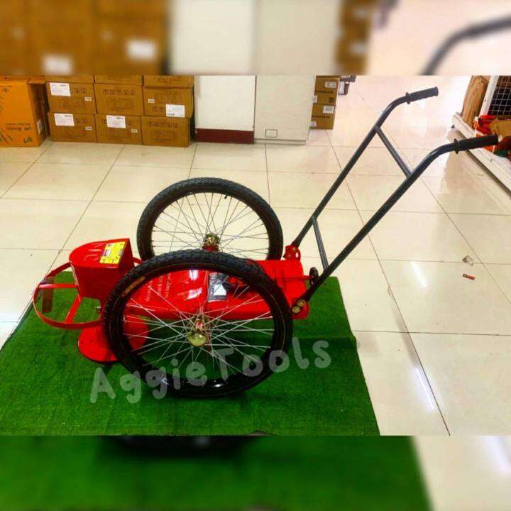 TREETOOLS โครงรถเข็นตัดหญ้า รุ่น MT โครงแดง (ไม่รวมเครื่องยนต์) (ล้อยางเติมลม) แบบ 2ล้อ เข็นเดิน ...