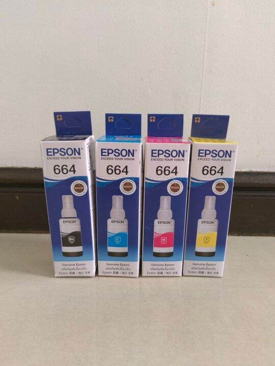 Genuine Ink 664 1 Set (Black, Cyan, Magenta, Yellow) | Lazada PH