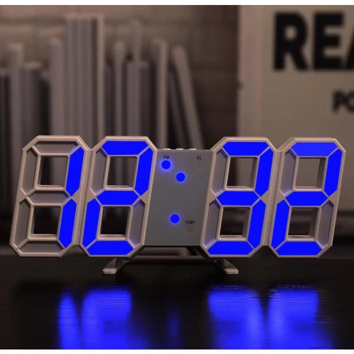 🔥ใช้DETDEC30เหลือ93🔥3D LED Clock นาฬิกาดิจิตอล3D มี6 แสงให้เลือกนาฬิกา ...