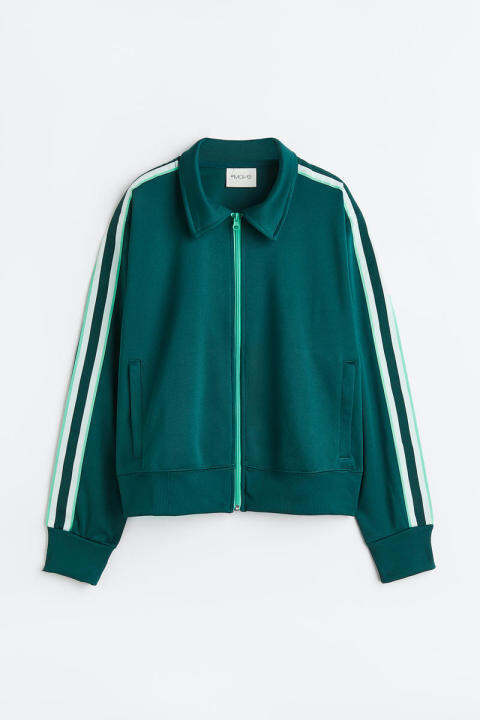 H&M - H&M+ DryMove™ Track jacket - Green Dark | Lazada PH