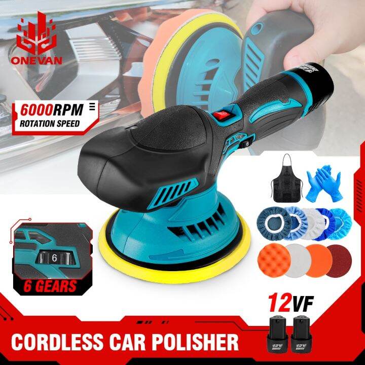 ONEVAN 6000RPM Cordless Mini Polisher Car Polishing Machine 12V ...