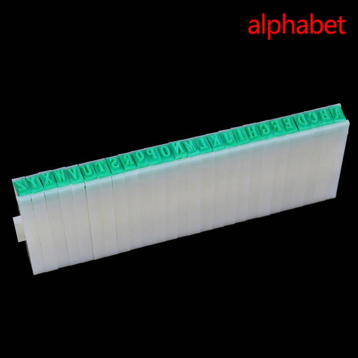 [The Gesh] 1 Set English Alphabet Letters Numbers Rubber Stamp Free ...