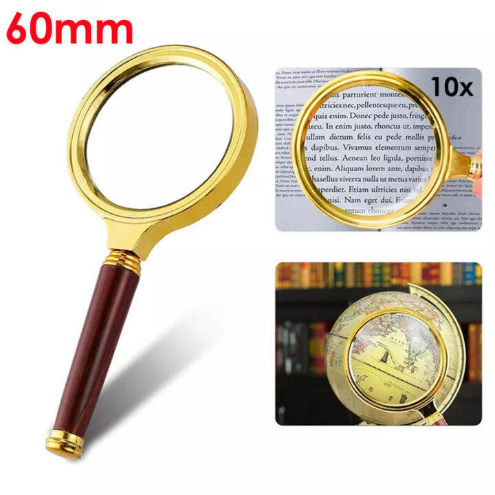 High Clarity 10X Handheld Magnifier Reading Magnifying Glass for Book ...