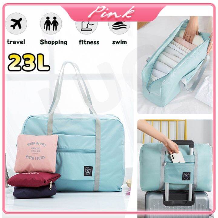 P Foldable aircraft bag travel waterproof luggage trolley multi ...