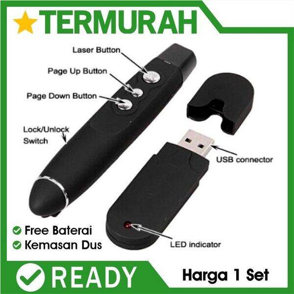 PP1000 Laser Pointer Alat Wireless Presentasi USB presenter PP-1000 ...